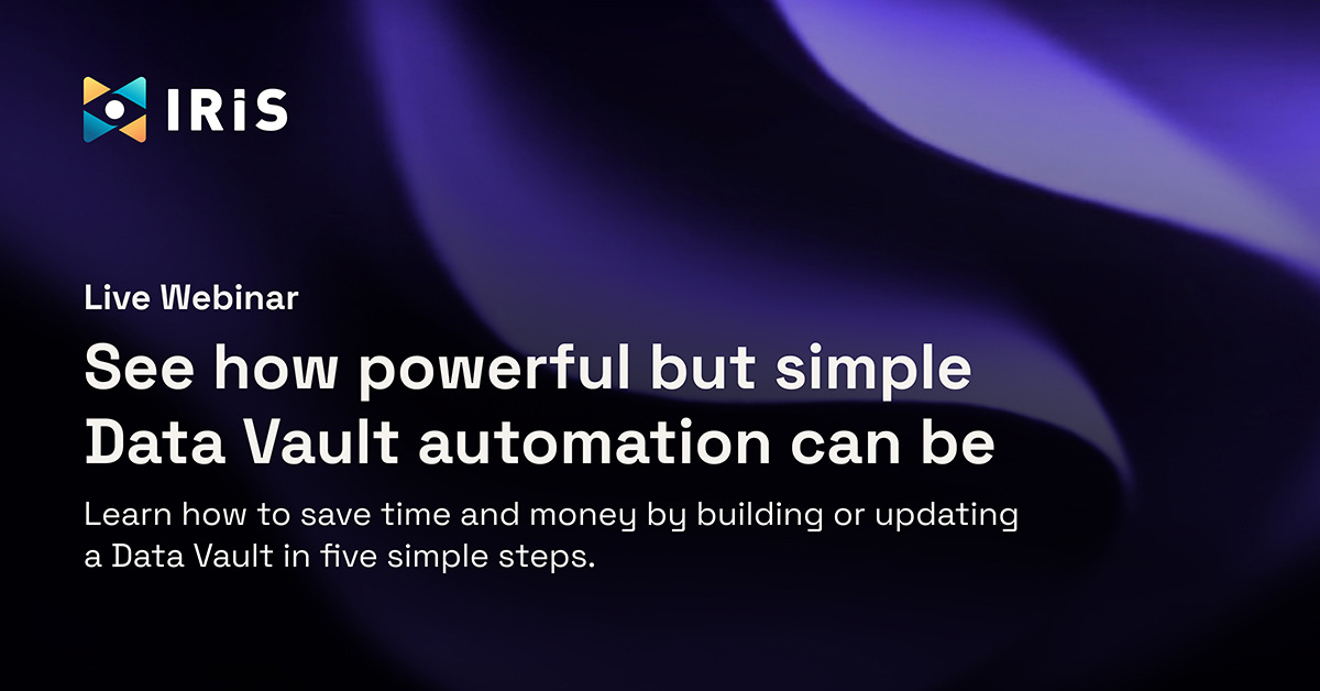 IRiS – Data Vault Automation Software for Faster, Smarter Code Generation